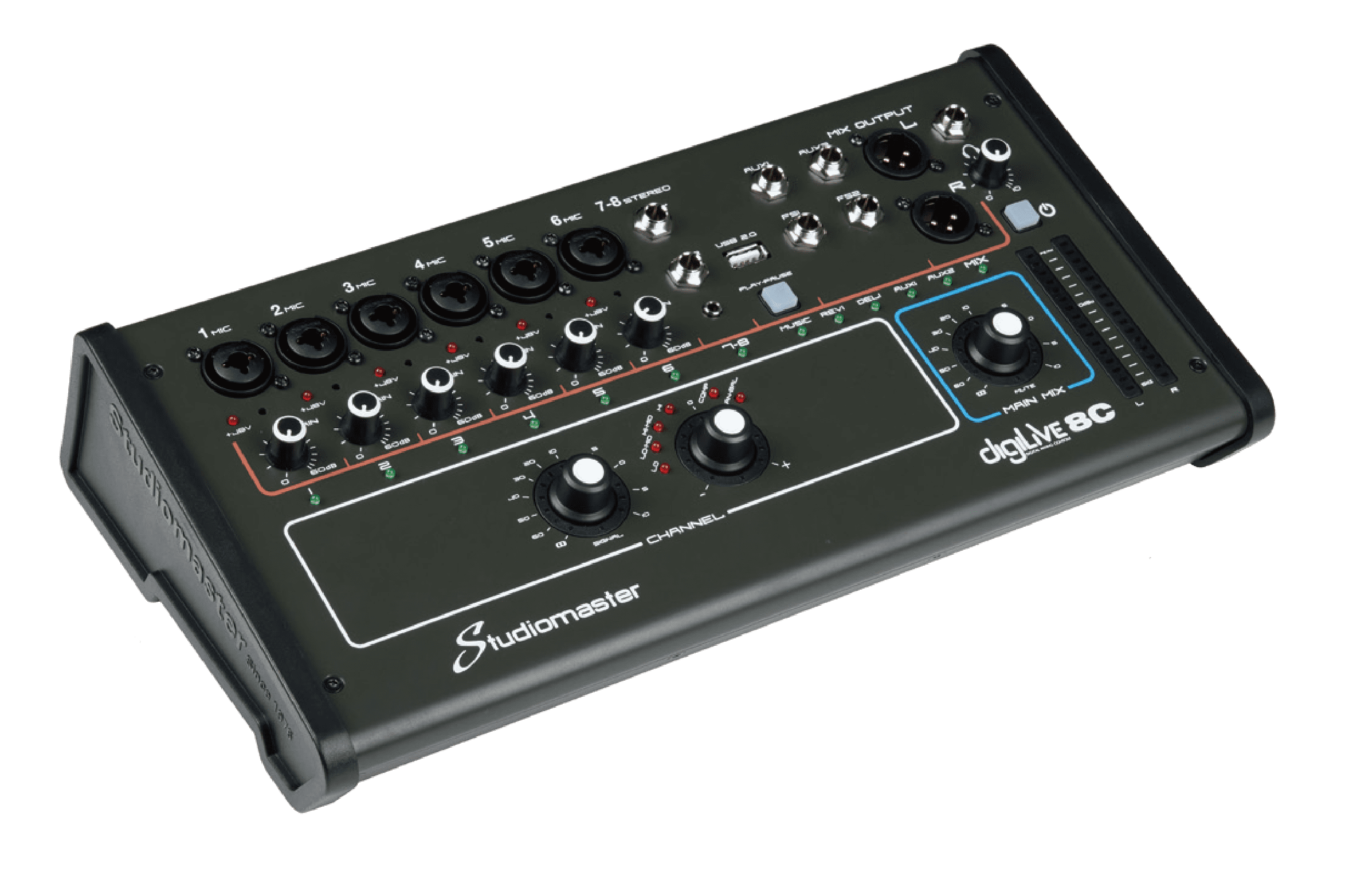 Studiomaster Digilive 8c, 8 kanals Digital Mixer - Mixer - Allround Musik